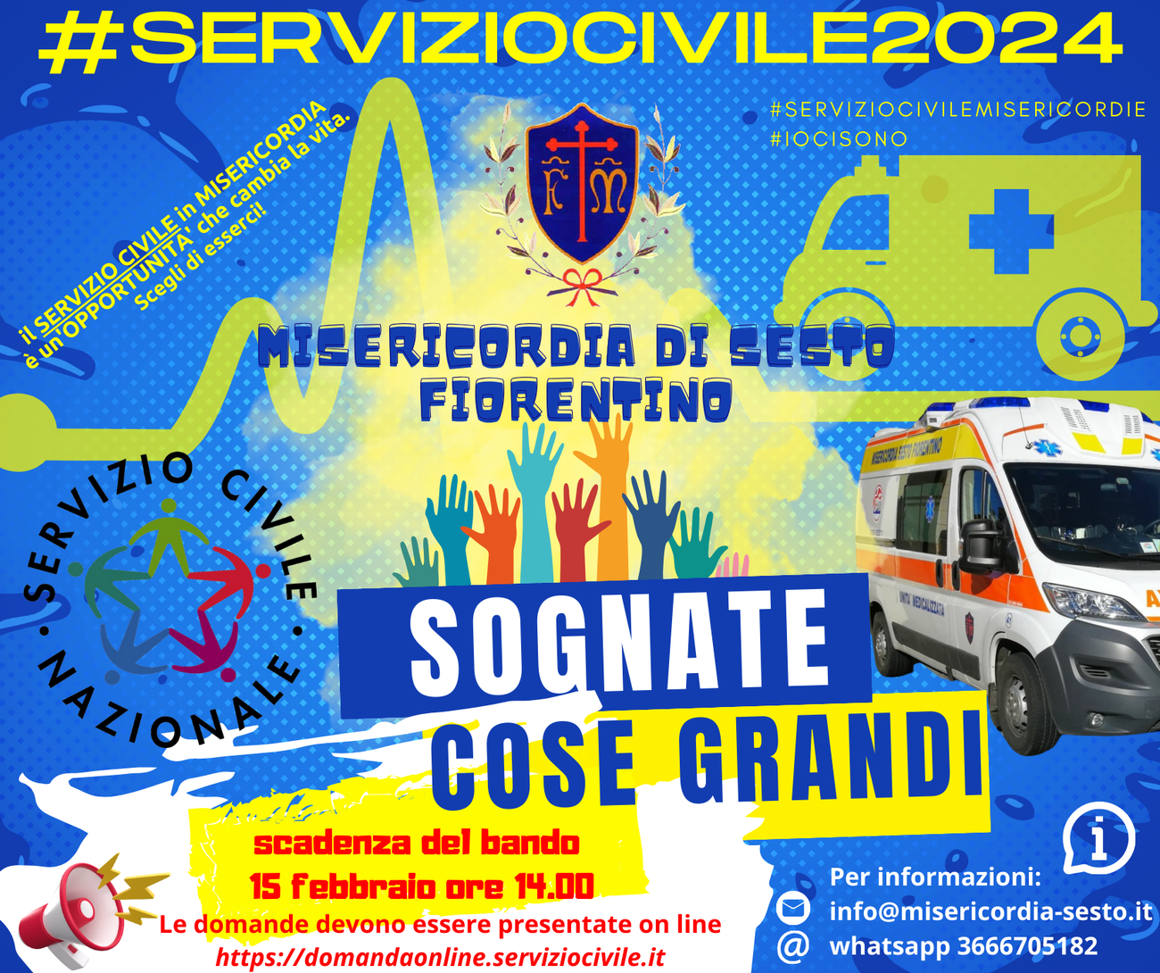 Servizio Civile Universale 2024! | Misericordia di Sesto Fiorentino